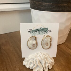 Oyster Shell Stud Earrings, Minimal Jewelry, Boho Jewelry, Natural Oyster Shells, Bridesmaids ...