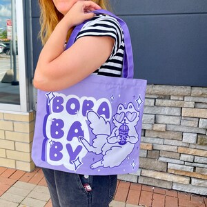 Boba Baby Tote Bag Color Options Available Zipper and Pocket Cute ...
