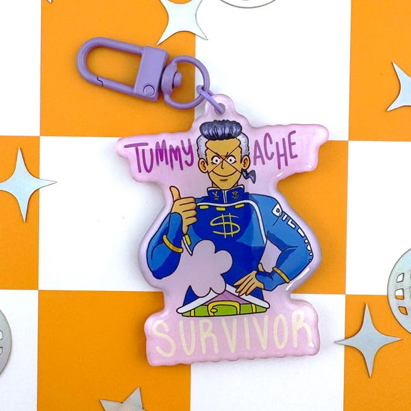 Tummy Ache Keychain - Etsy