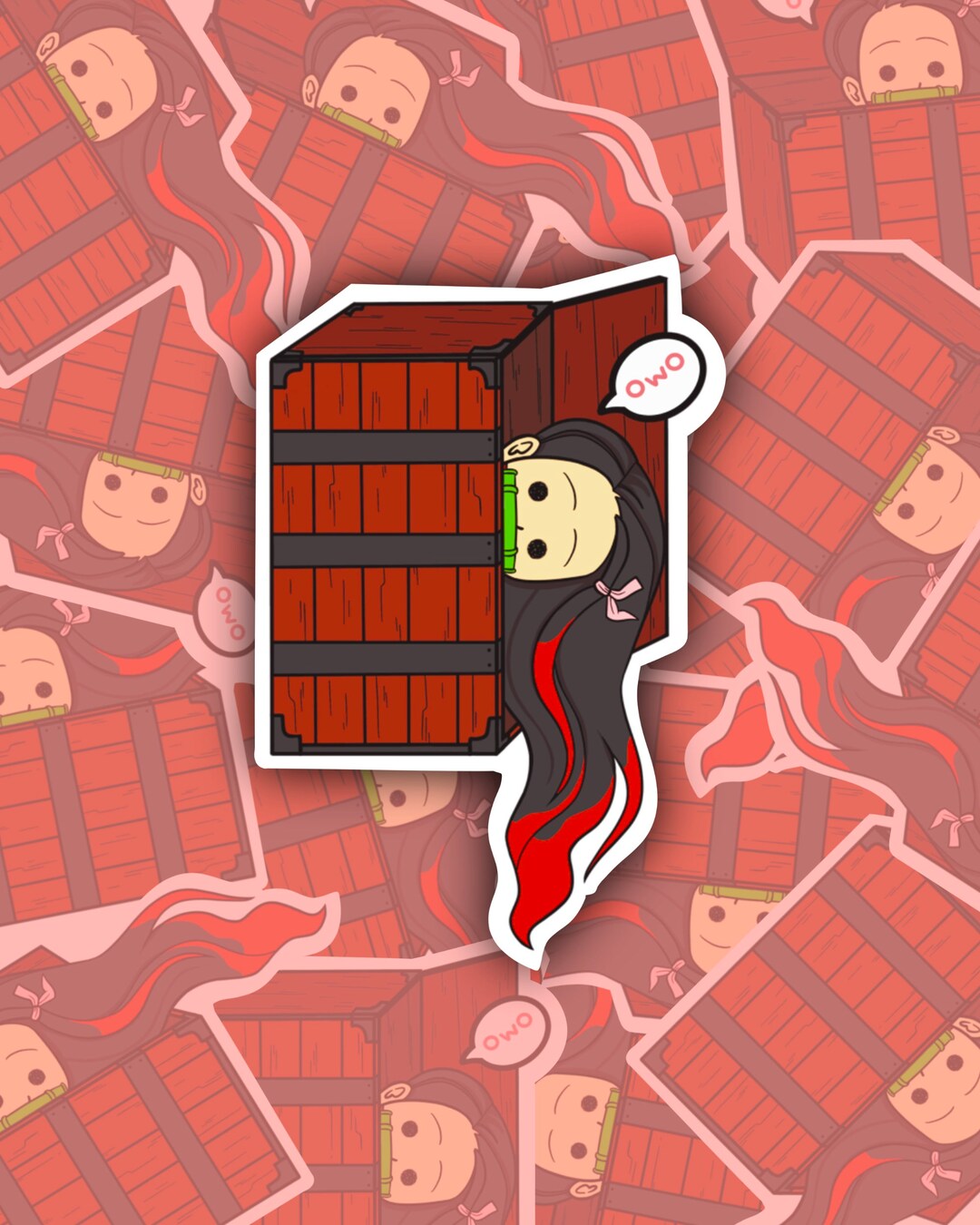 Kawaii Demon Possessed Box Girl Sticker Cute Sibling - Etsy