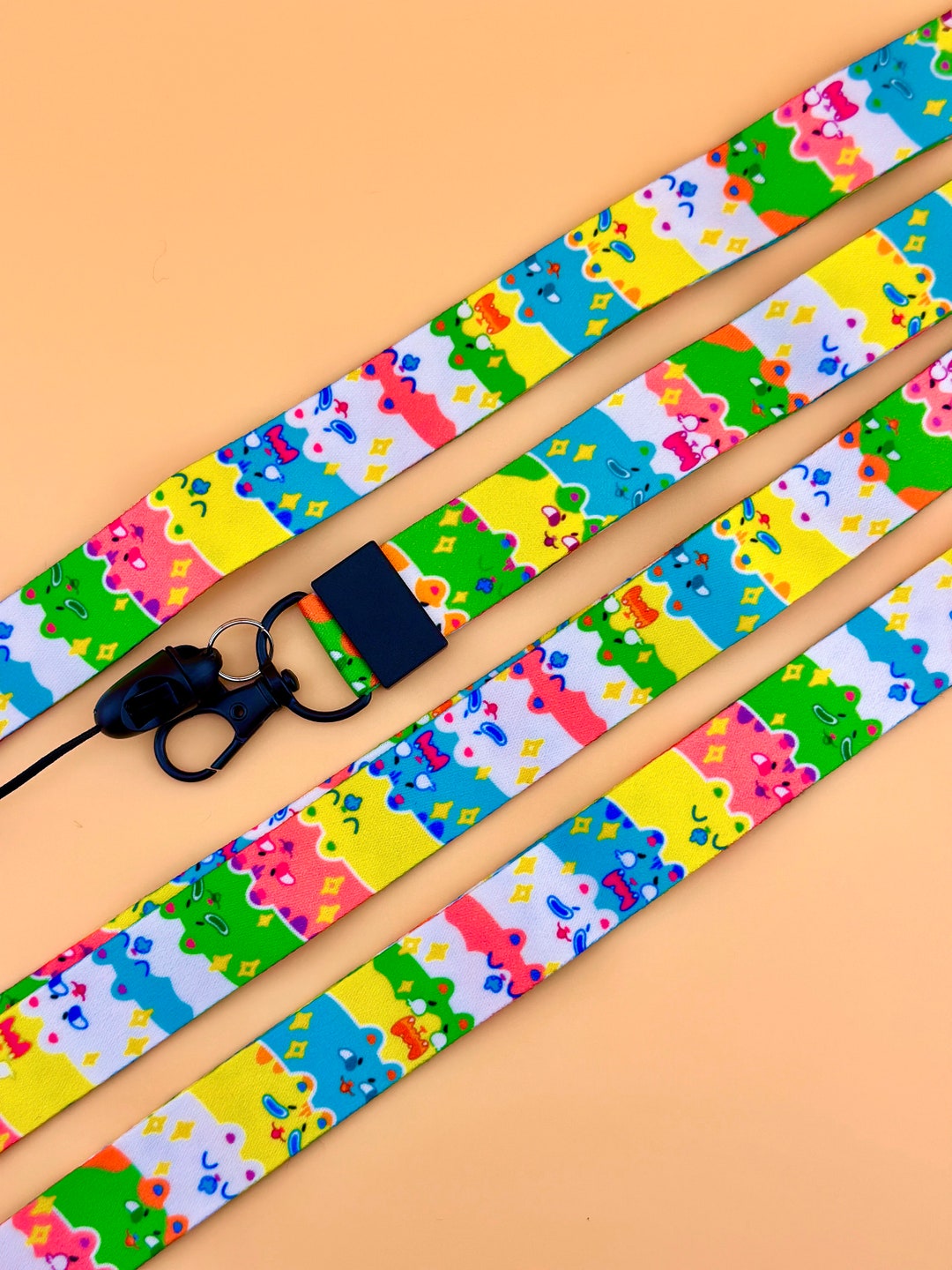 Kawaii Cats Lanyard Kawaii Anime Animal Lover Sparkle - Etsy