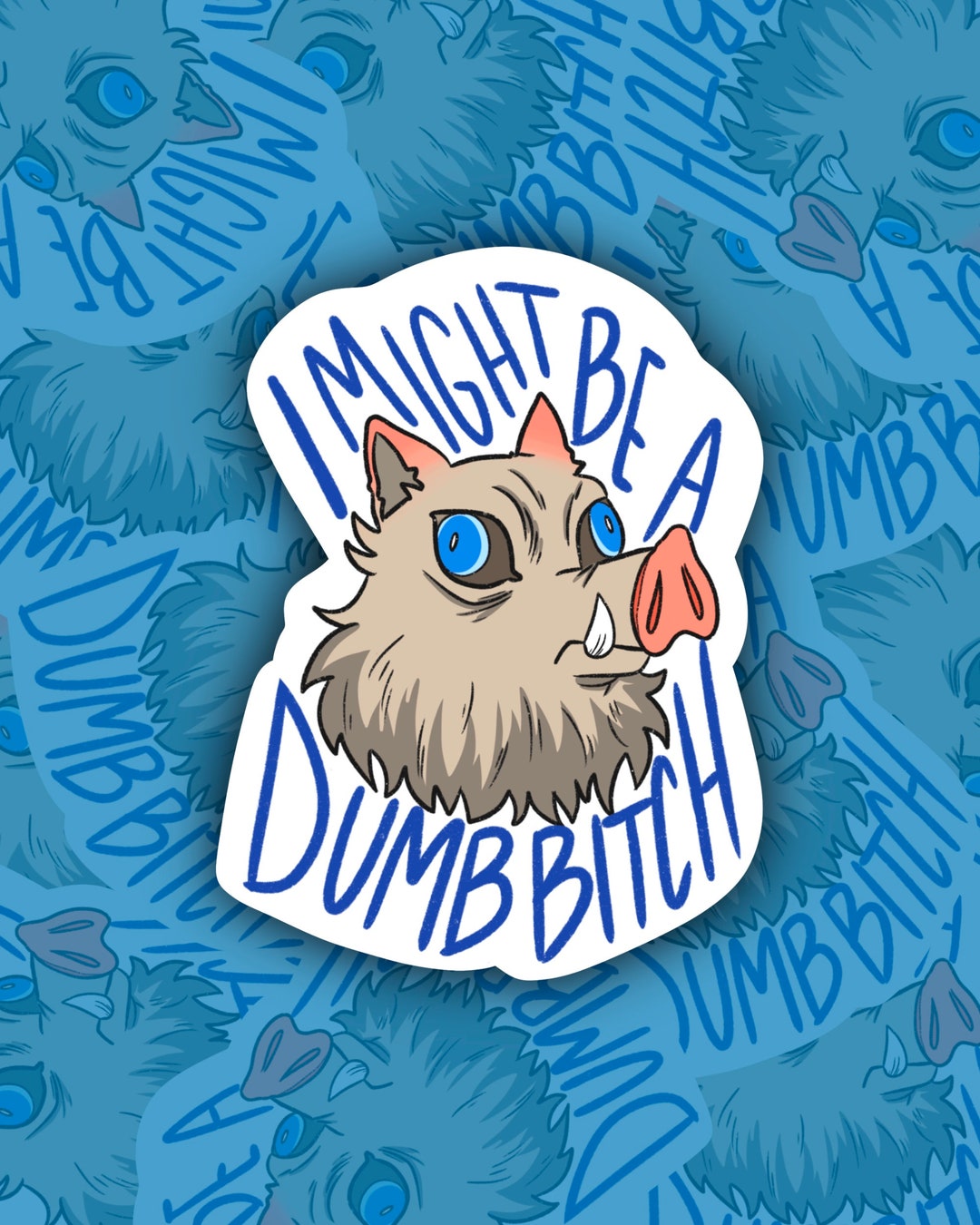 I Might Be Dumb Sticker Funny Meme Anime Manga Demon - Etsy