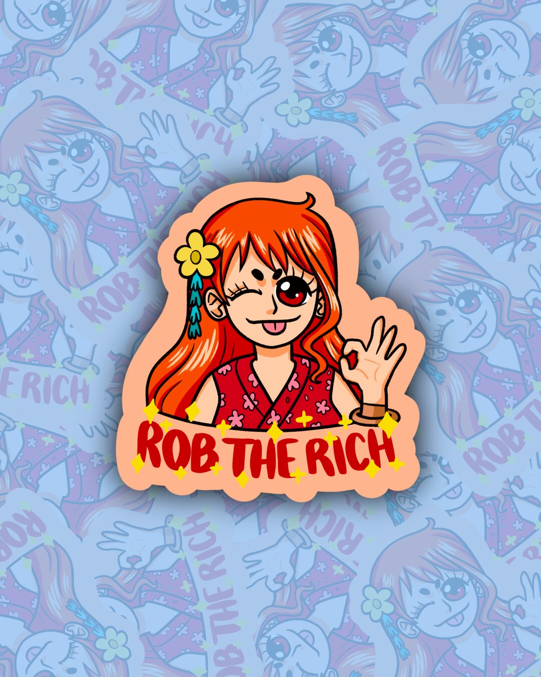 Cute Thief - Sticker - Cute Kawaii Waterproof Weather Resistant Decal ...