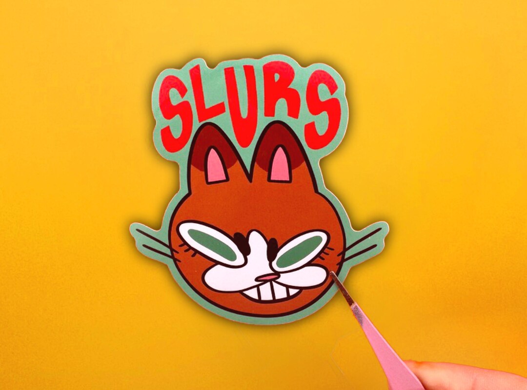 Slurs Cat Sticker - Etsy