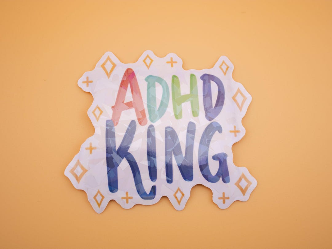 ADHD King & Queen - Sticker - Etsy