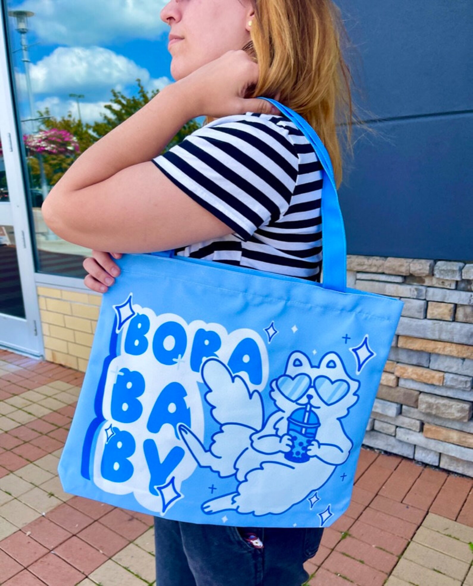 Boba Baby Tote Bag Color Options Available Zipper and Pocket Cute ...