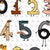 Xmas Numbers PNG . Set of 0-9 Numbers in Christmas Colour & Style ...