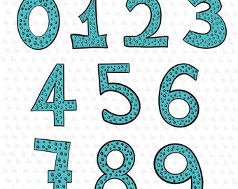 Set of Animals Numbers, 0-9 Animal Numbers Clipart, PNG, Sublimation - Etsy
