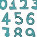 PNG Set of Numbers, 0-9 Cyan Numbers Clipart. - Etsy