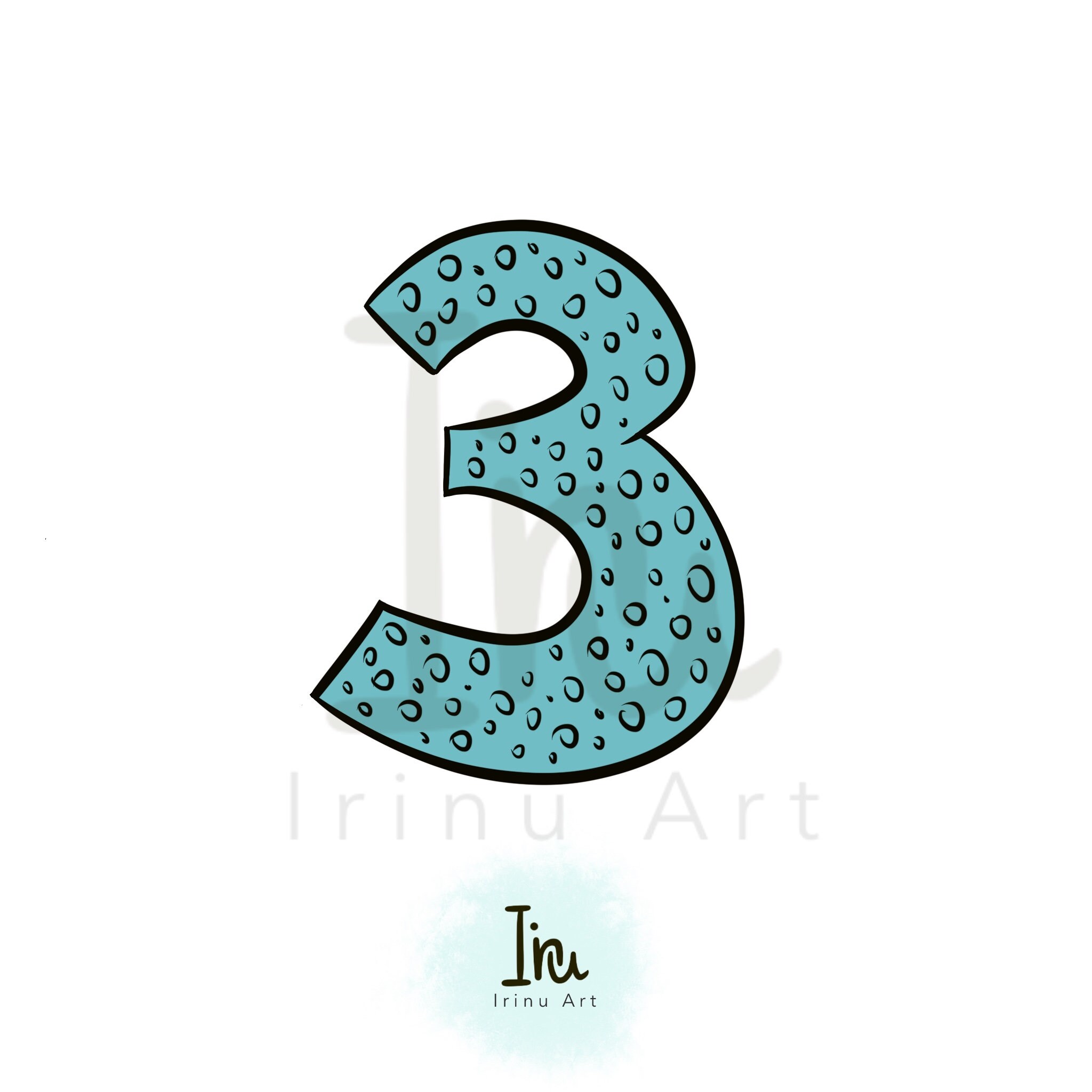 PNG Set of Numbers, 0-9 Cyan Numbers Clipart. - Etsy