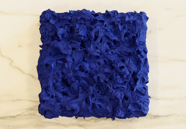Blue Texture Wall Art Plaster Artwork Royal Blue Shiny Glitter Art ...
