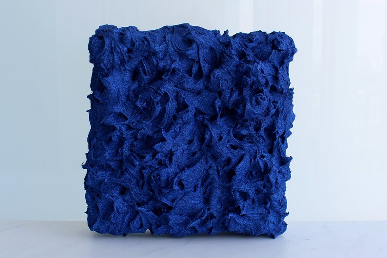 Blue Texture Wall Art Plaster Artwork Royal Blue Shiny Glitter Art ...