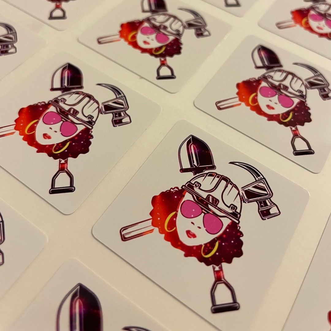 Ace & Hammer Girl Sticker - Woman Construction Sticker - Woman DIY ...