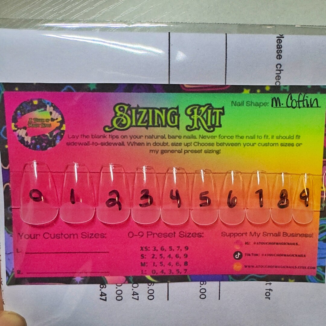 Nail Sizing Kit - Etsy