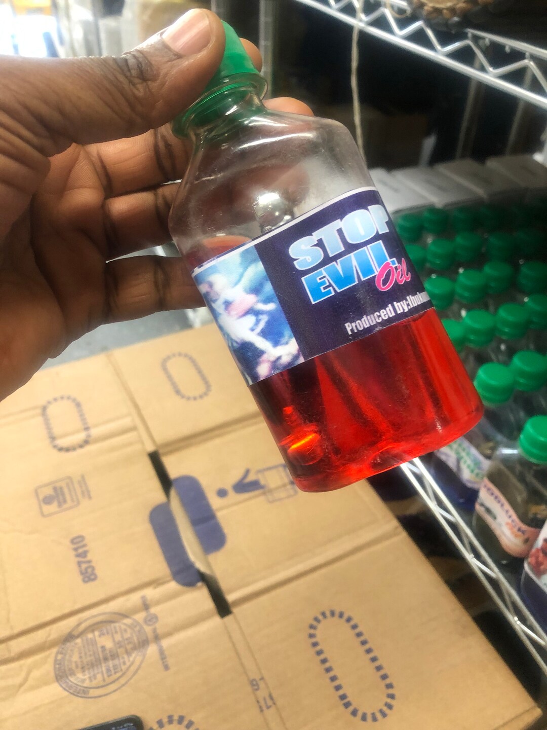 Stop Evil Oil With Cross Inside - Etsy