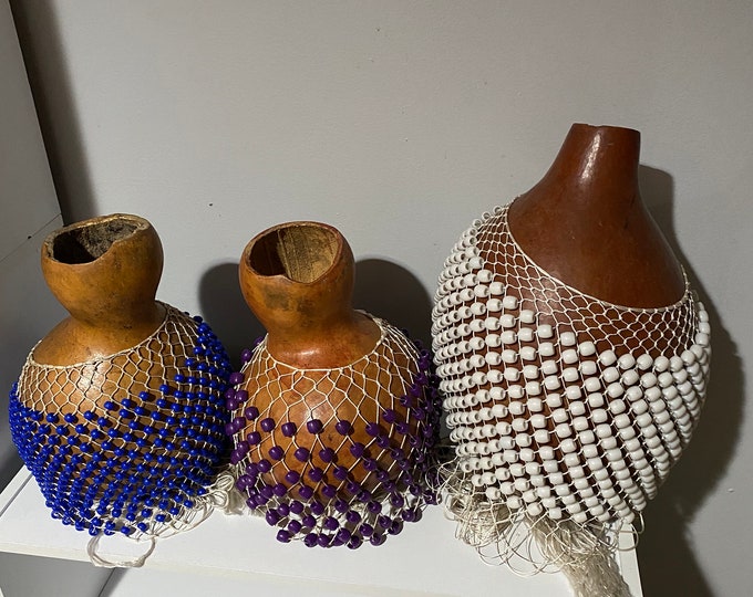 Diamond Shekere, Black Gourd Shekere With Diamond Patterns - Etsy