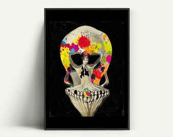 Salvador Dali Skull Art - Etsy