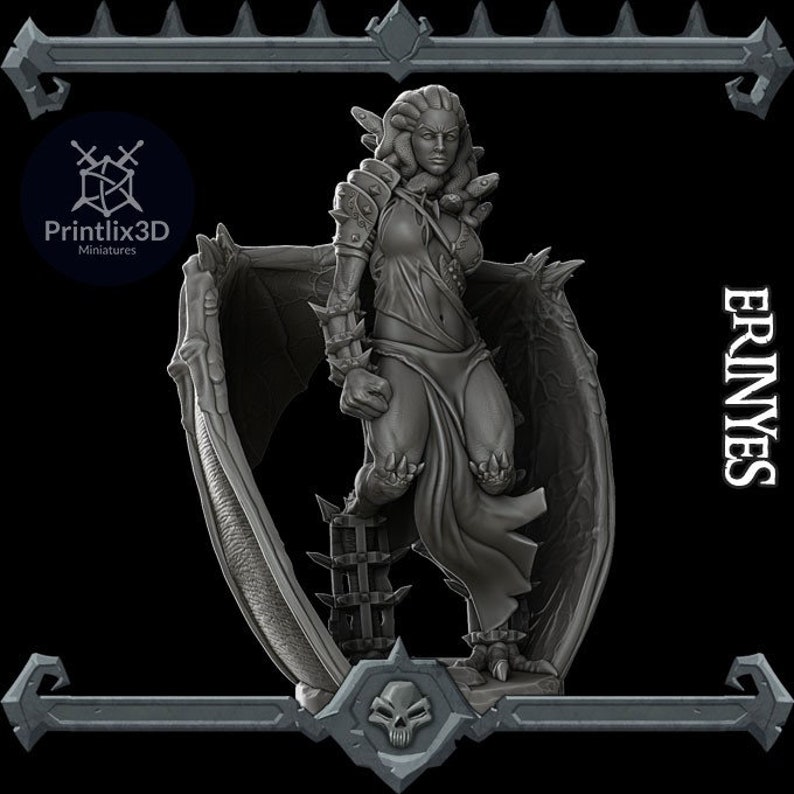 Erinyes Detailed Primed Miniature for Tabletop Rpgs Sized - Etsy Erinyes Detailed Primed Miniature for Tabletop Rpgs Sized - Etsy