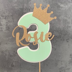 Princess and Prince Number Two Children's 2nd Birthday Cake Topper ...