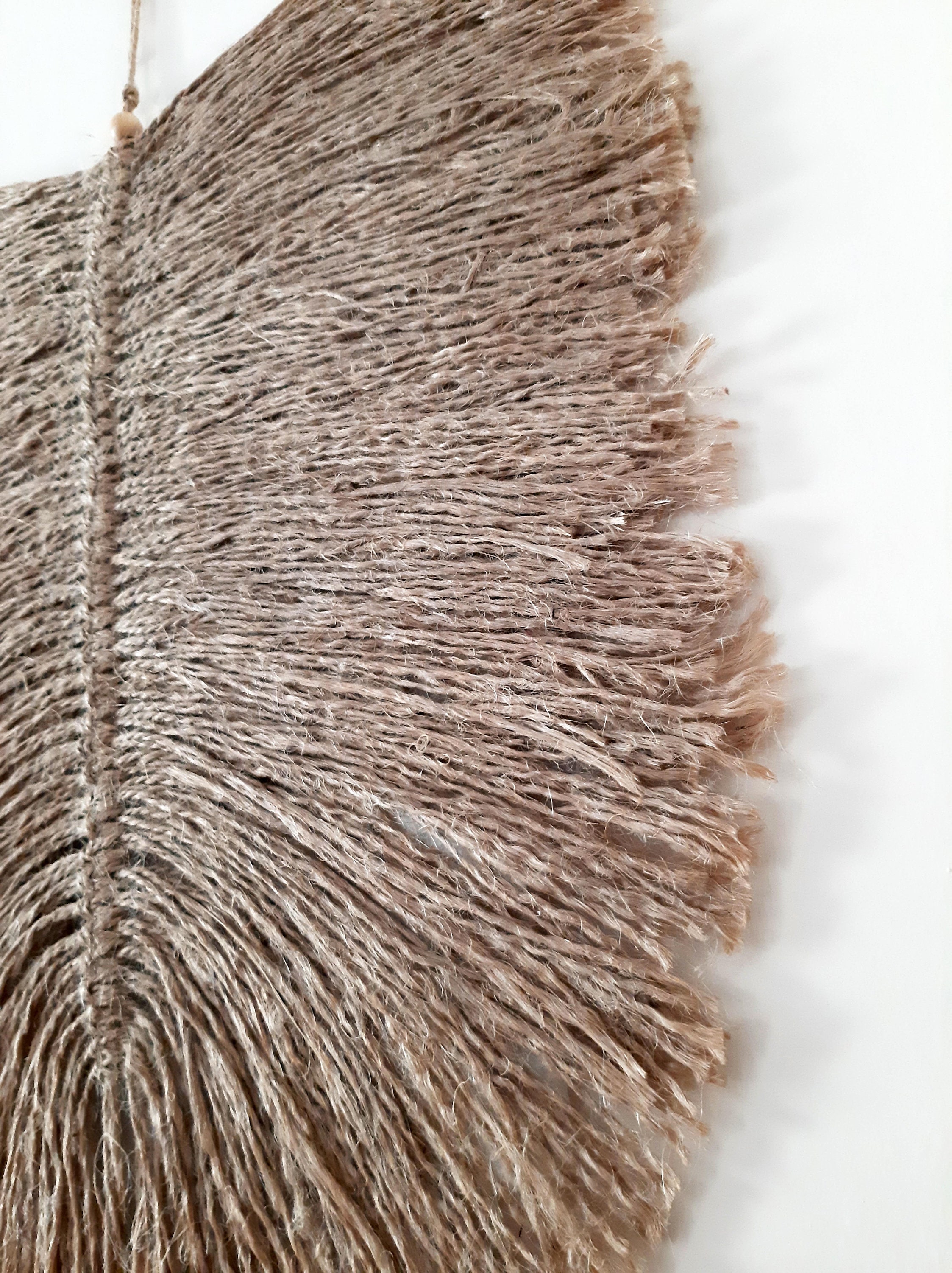 Deepb Jute Wall Decor Handmade Jute Feather Natural Wall Art Jute Wall ...