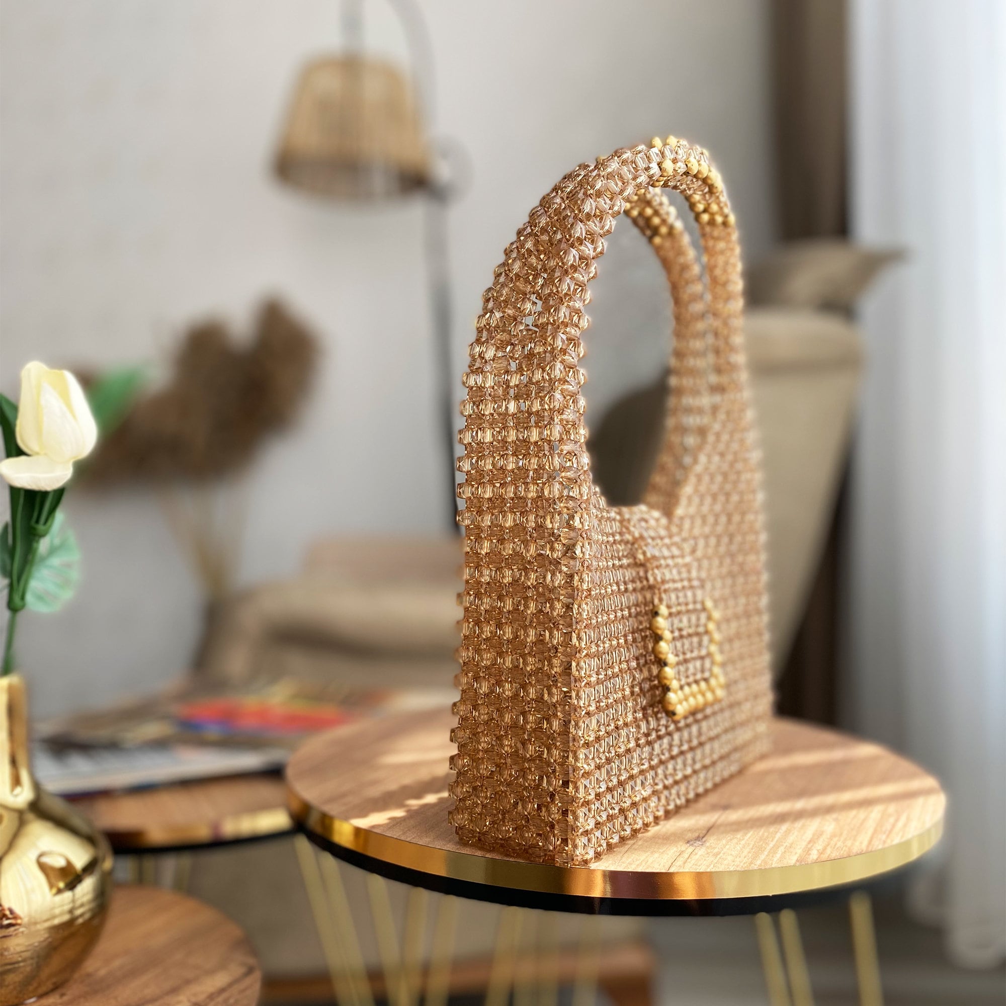 Beaded Bag Pearl Beaded Bag Handle Bag Women's Hand Bag Handbags Bead ...