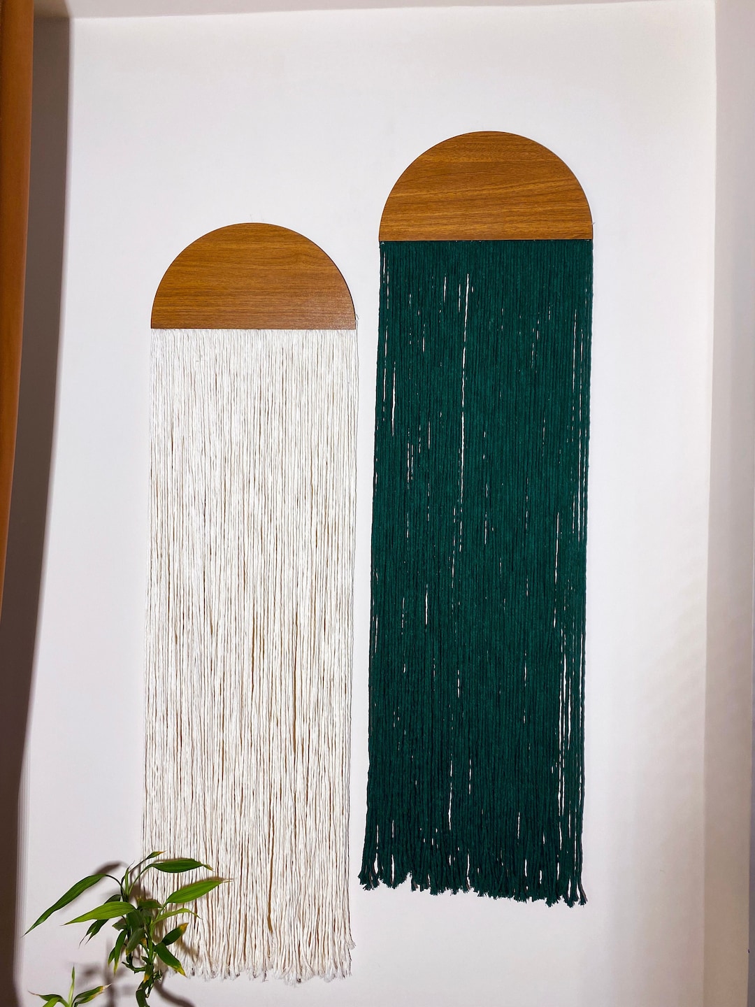 Boho Macrame Wall Hanging Set – Half Moon, Textile Art - Etsy