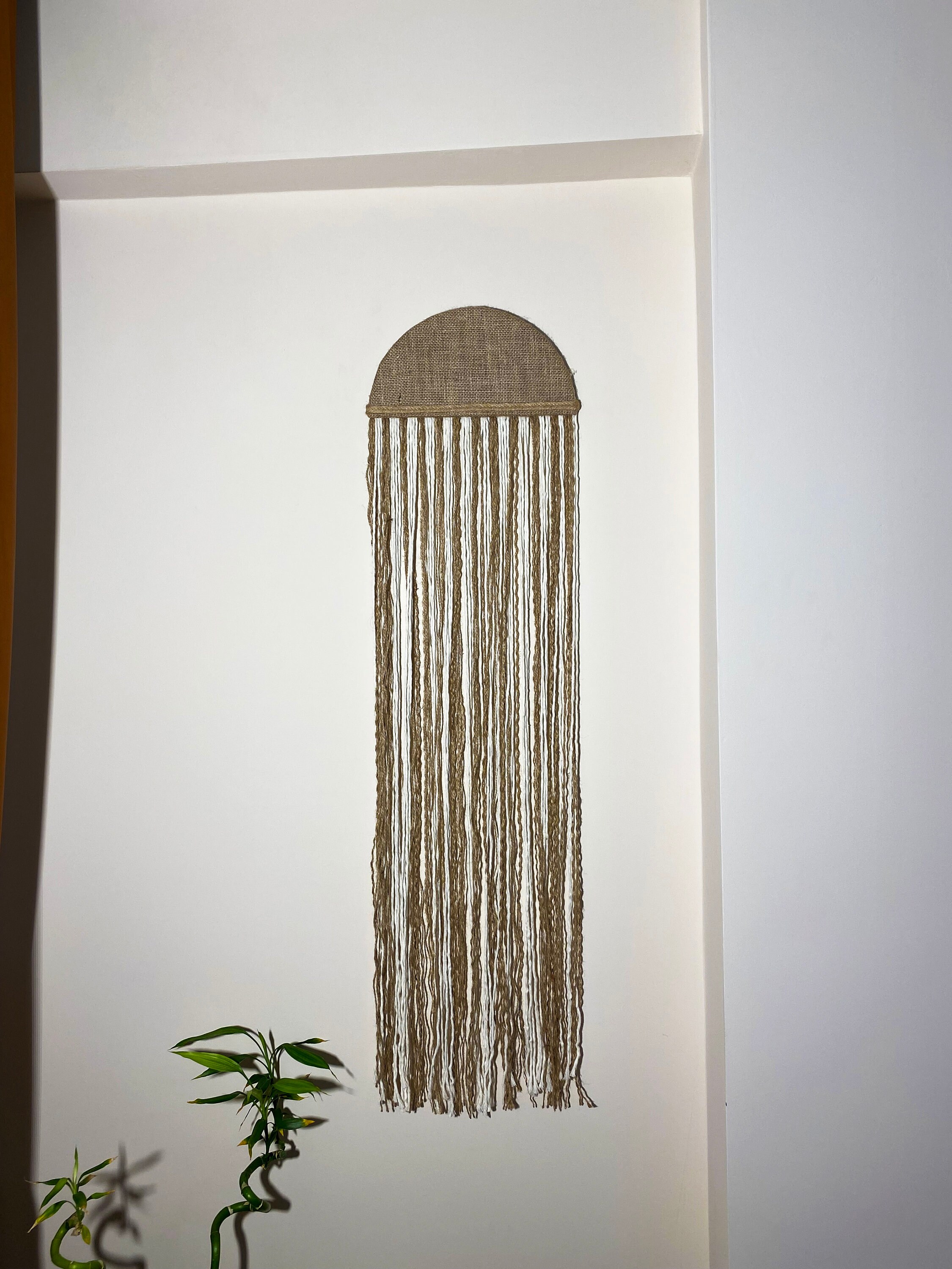 Deepb Boho Wall Hanging Half Moon Macrame Wall Hanging Textile Art ...