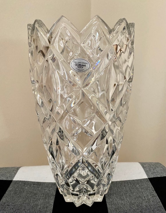 Gorham Vintage Lead Crystal Vase. - Etsy