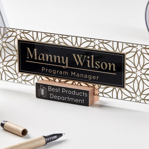 Personalized Name Plate for Desk Custom Office Decor Work - Etsy