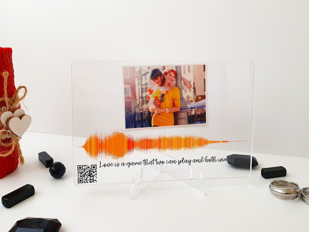 Personalized Music Photo Plaque, Long Distance Relationship Gift, Voice ...