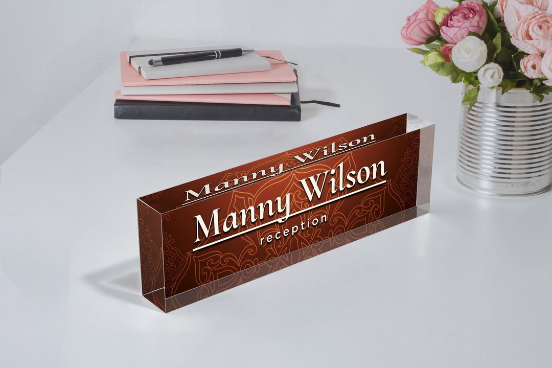 Custom Desk Name Plate, Reception Desk Sign, Personalized Gift for ...