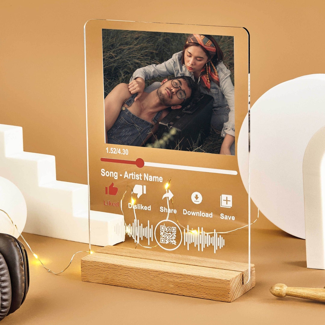 Custom Acrylic Photo Song Plaque, Personalized Album Cover Plaque ...