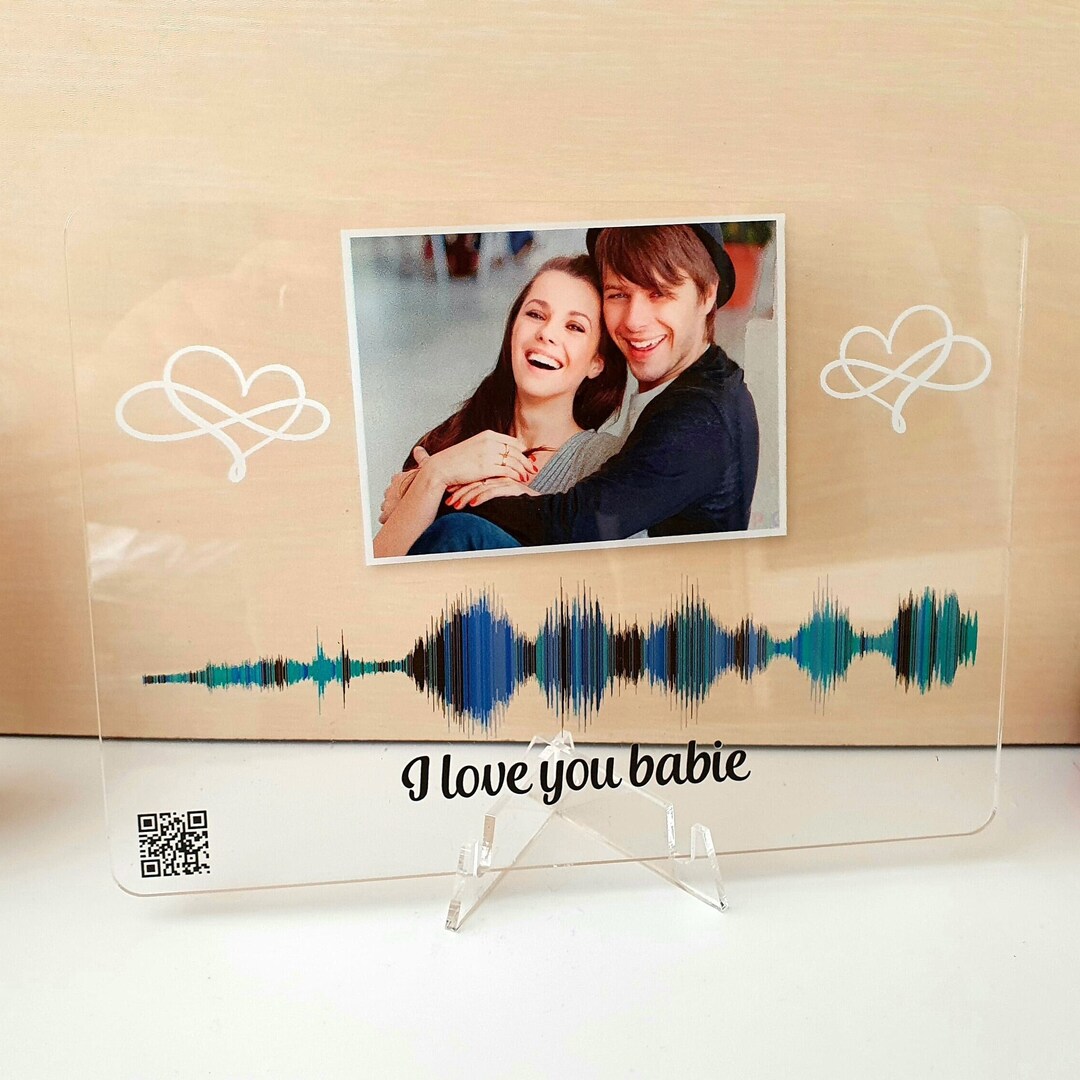 Voice Recording Gift QR Code, Custom Soundwave Art, Voice Message Gift ...