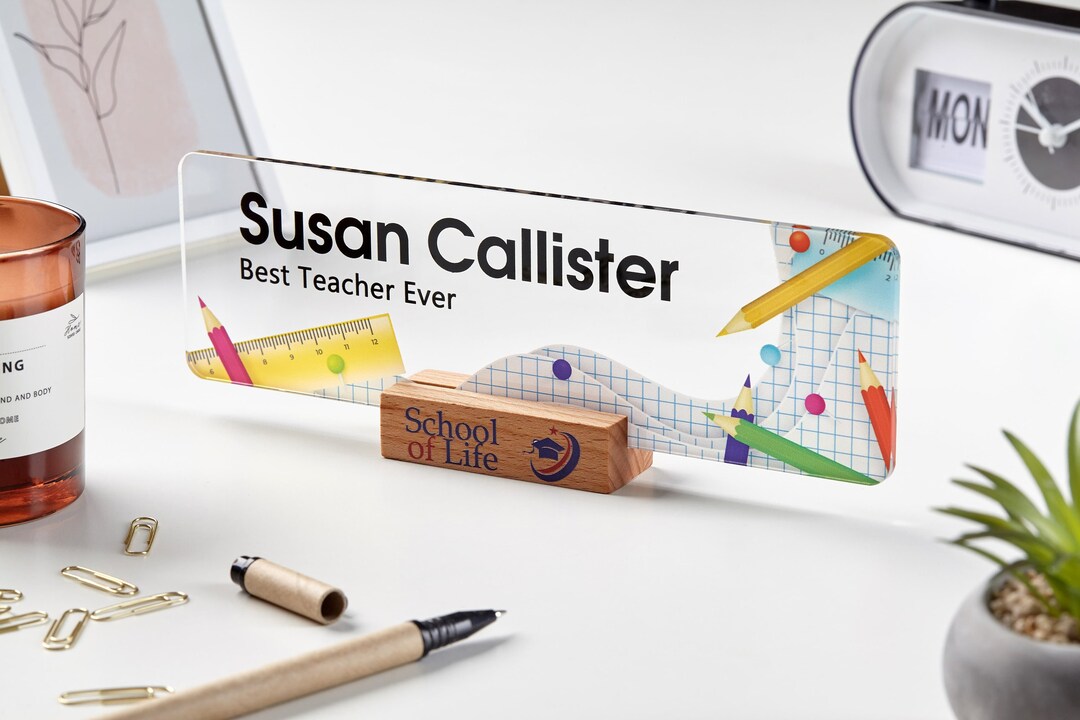 Teacher Desk Name Plate Math Teacher Desk Sign Personalized - Etsy