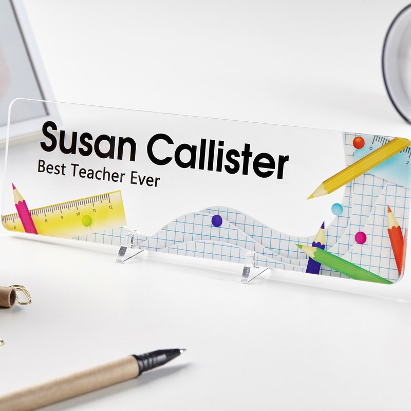 Teacher Name Plate - Etsy