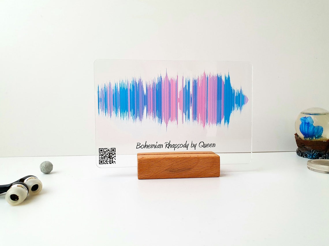 Soundwave Art QR Code and Photo Soundwave Art Print Family - Etsy
