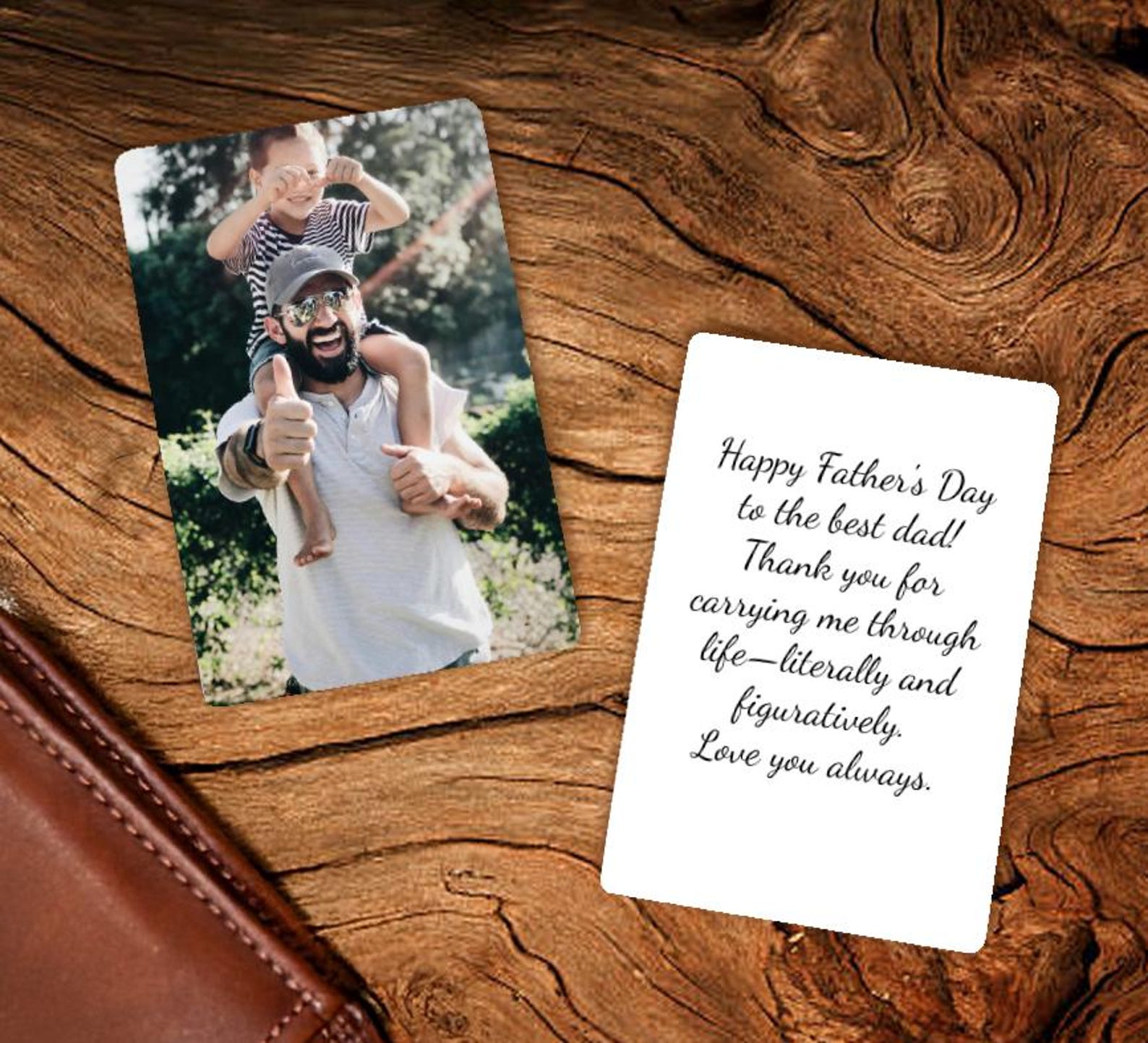 Photo Wallet Card, Custom Double-sided Wallet Insert, Sentimental First ...