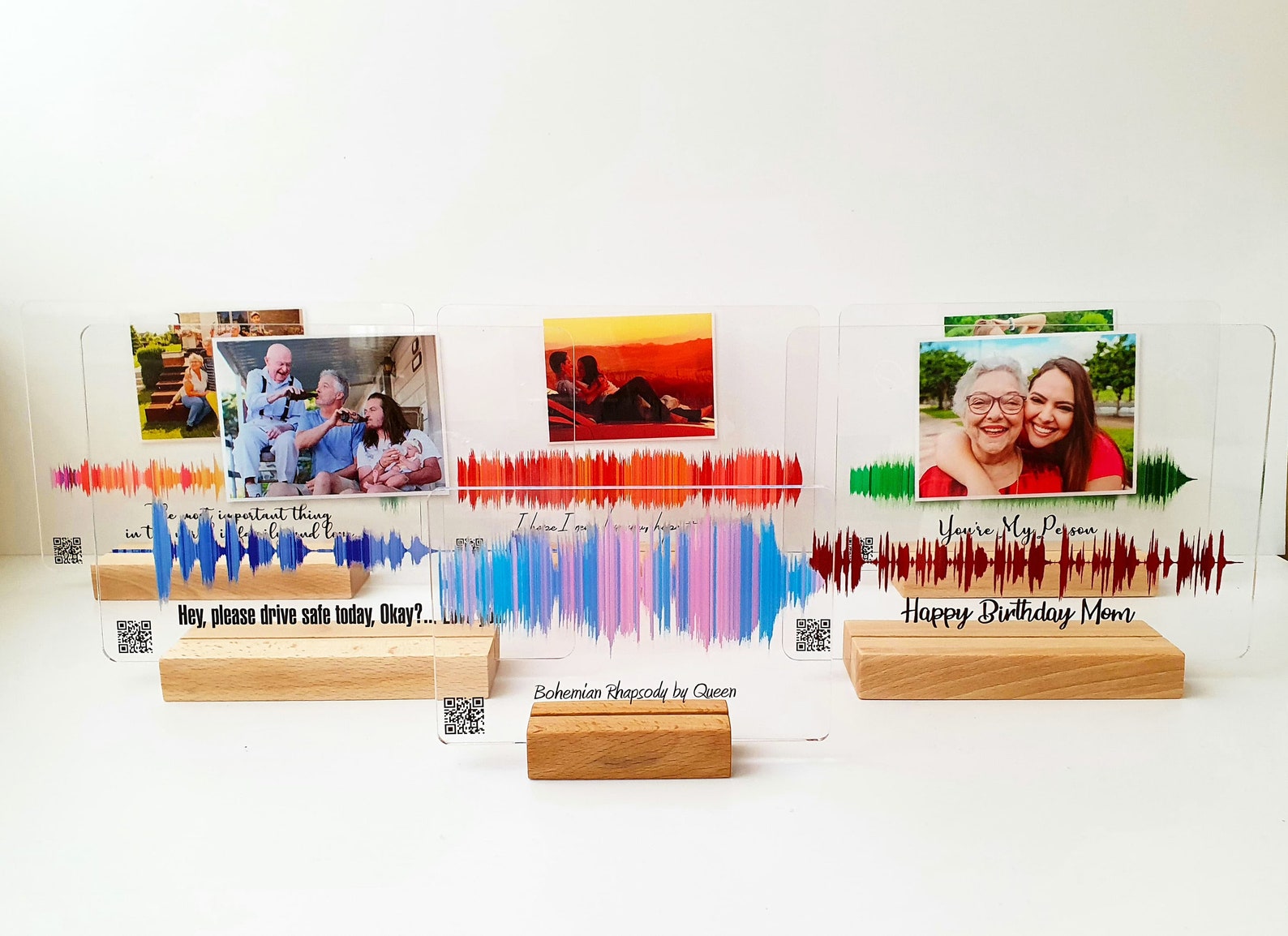 Soundwave Art QR Code and Photo, Soundwave Art Print, Family Gift ...