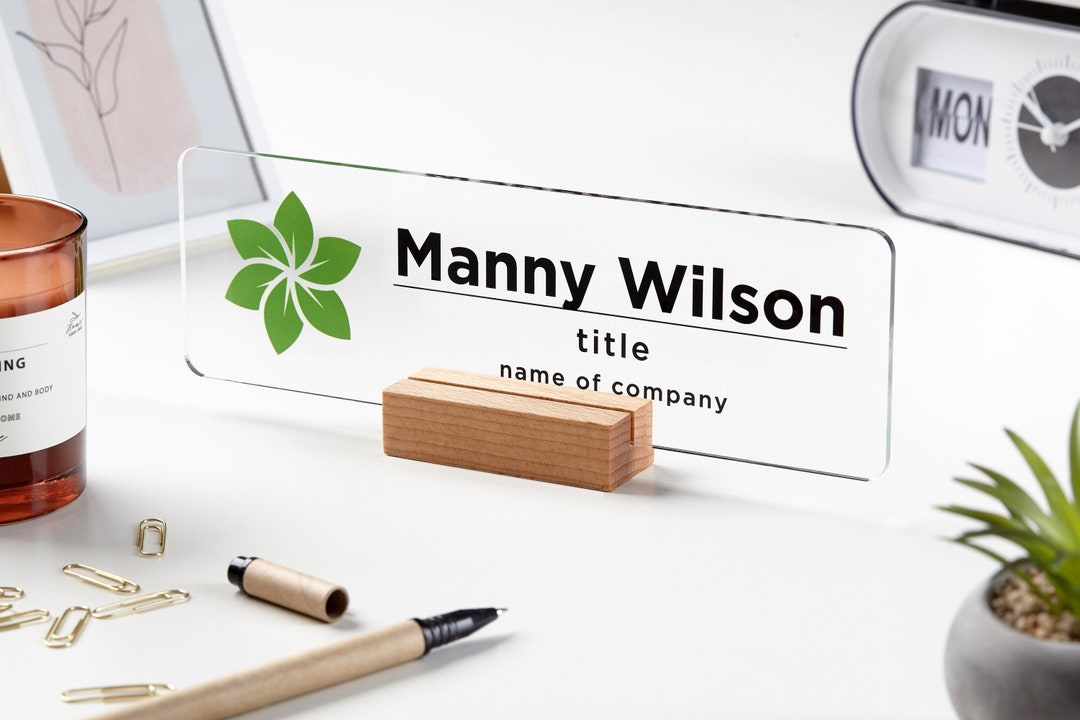 Personalized Name Plate for Desk, Acrylic Desk Name Plaque, Office Desk ...