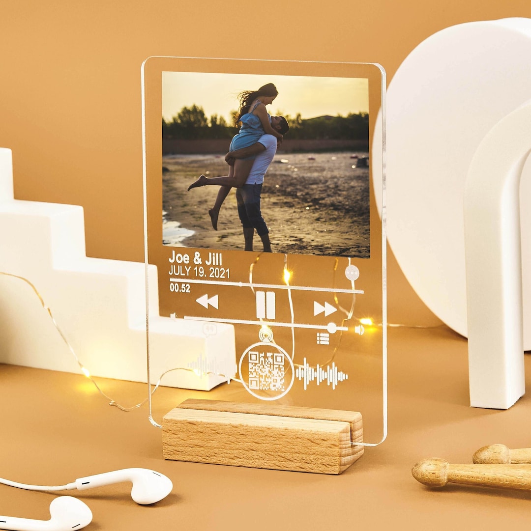 QR Code Playlist, Music Album Cover Display, Valentines Day Gift for ...