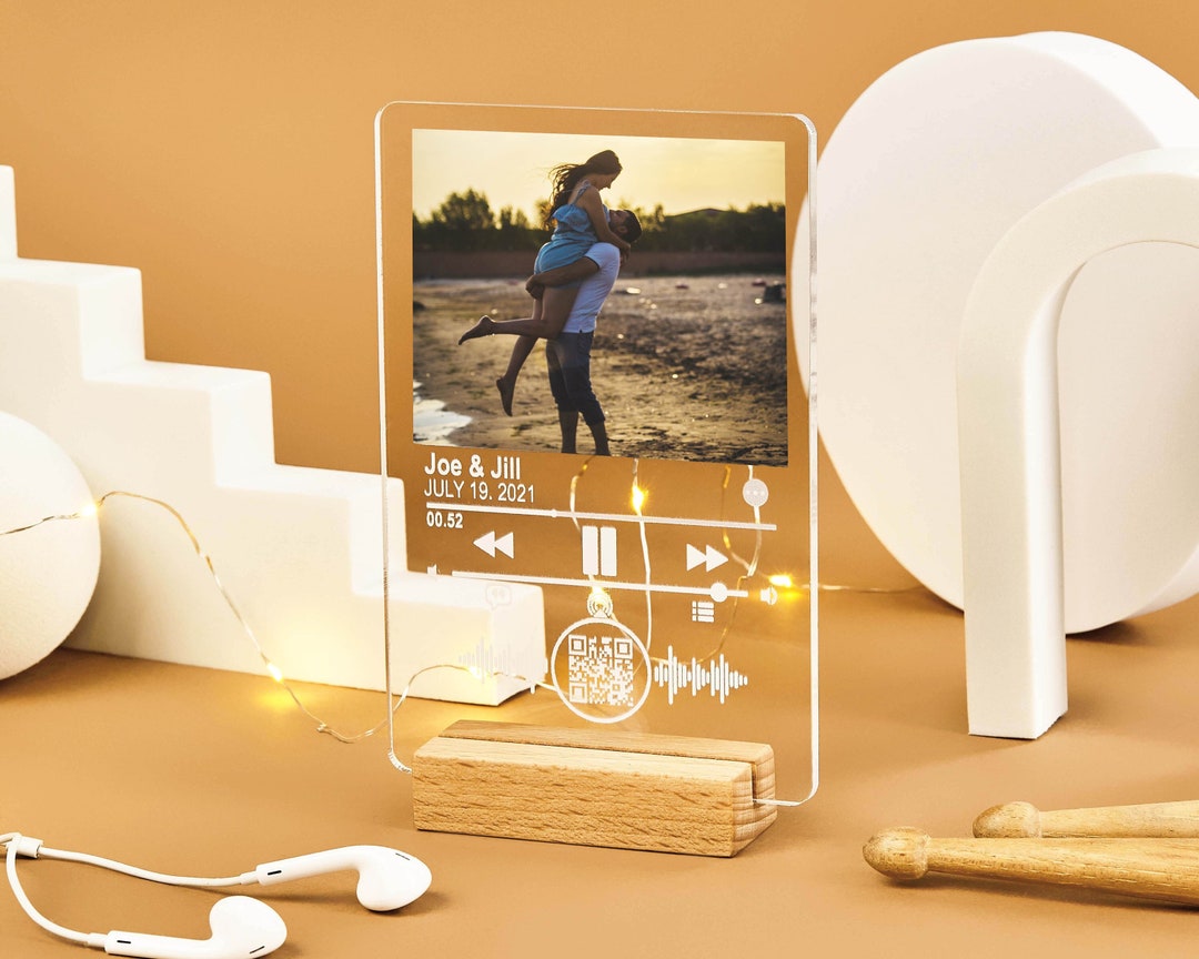 Music Plaque Personalized, Custom Photo Song Plaque With QR Code, Our ...