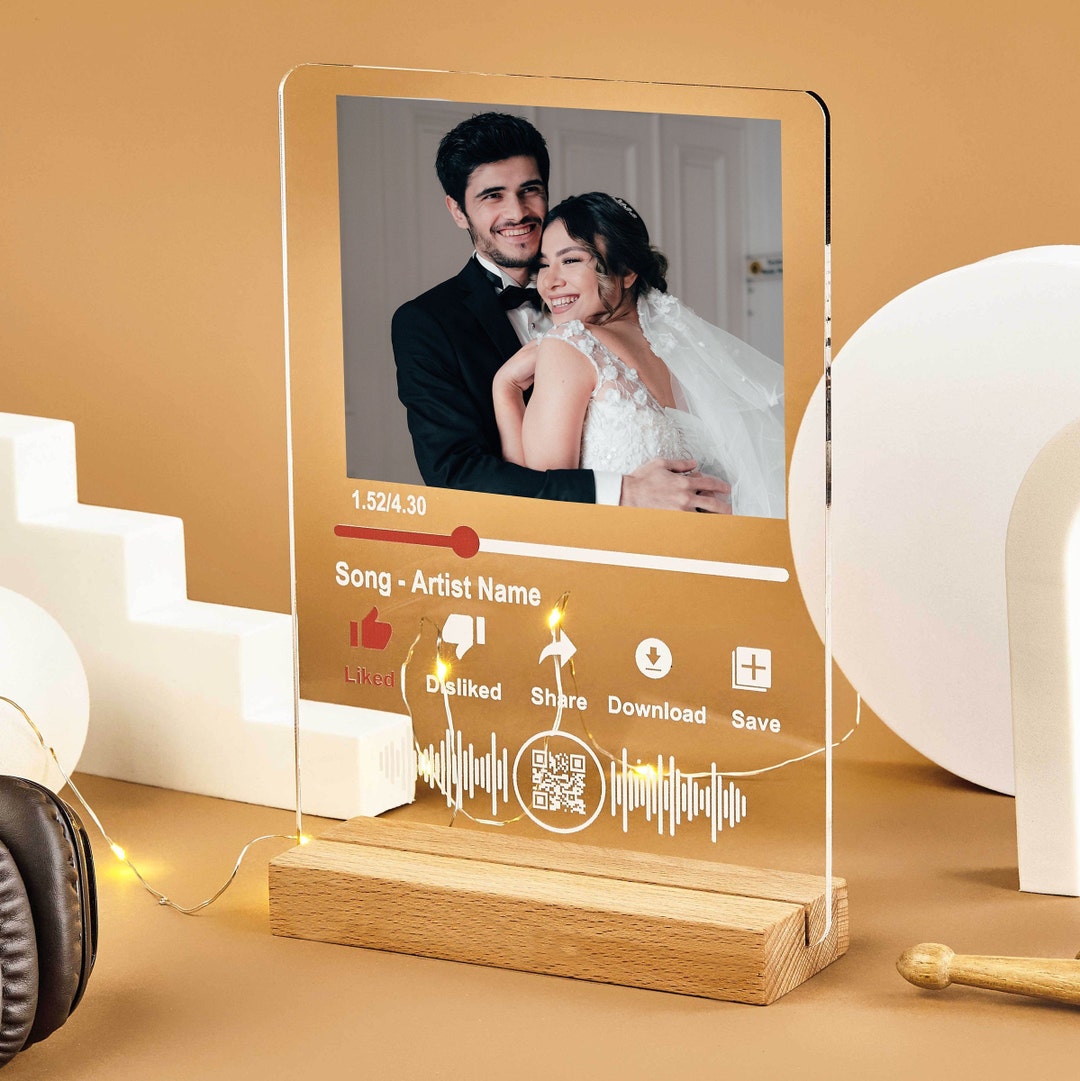 Custom Music Plaque, Music Picture Frame, Trending Anniversary Gift for ...