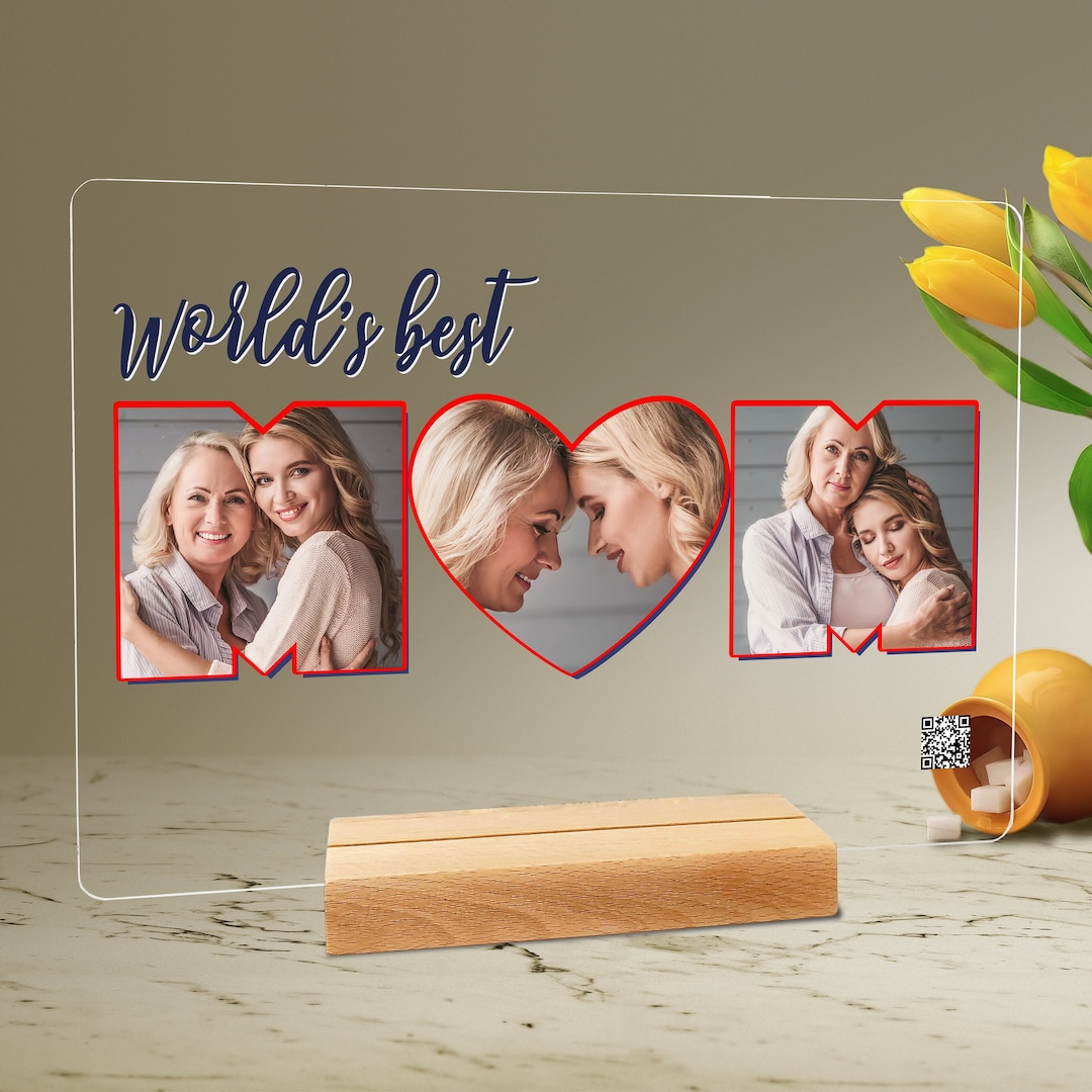Custom Text Photo Collage Plaque, Sentimental Gift for Mom, Best Mom ...