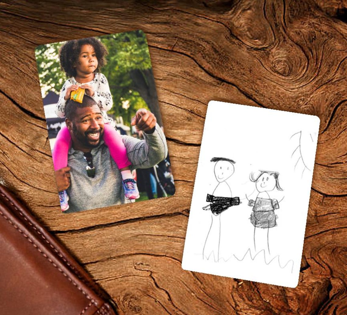Photo Wallet Card, Custom Double-sided Wallet Insert, Sentimental First ...