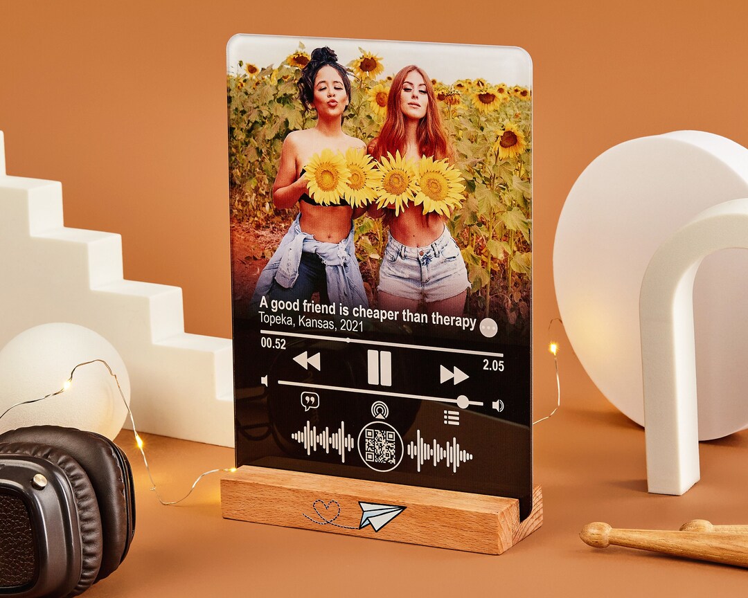 Acrylic Music Plaque QR Code, Custom Music Plaque, Song Plaque, Music ...