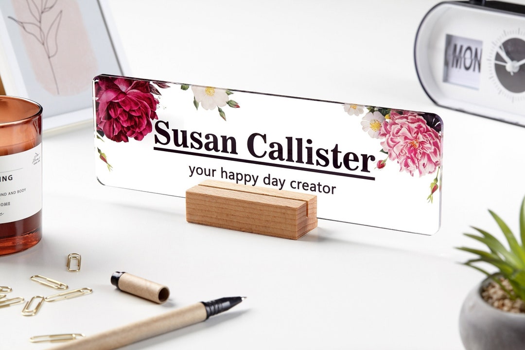 Custom Acrylic Desk Name Plate, Nurse Manager Name Plate, Office Name ...