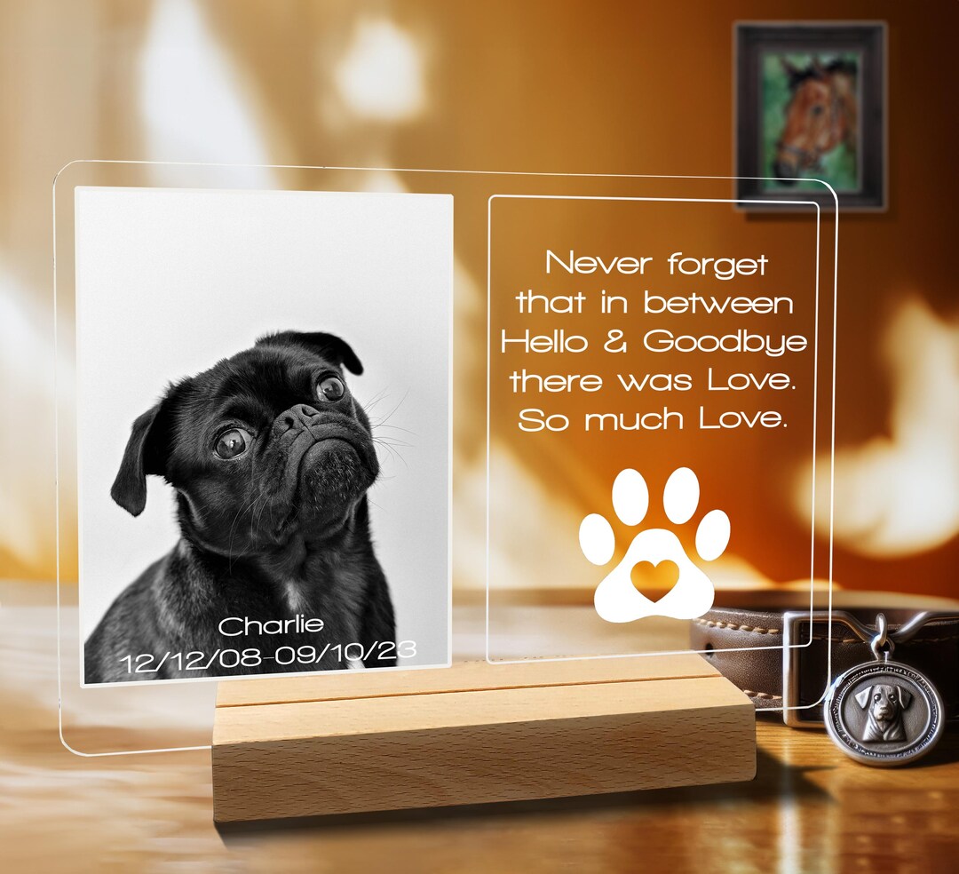 Dog Passing Gift, Personalized Pet Memorial Plaque, Pet Memorial ...