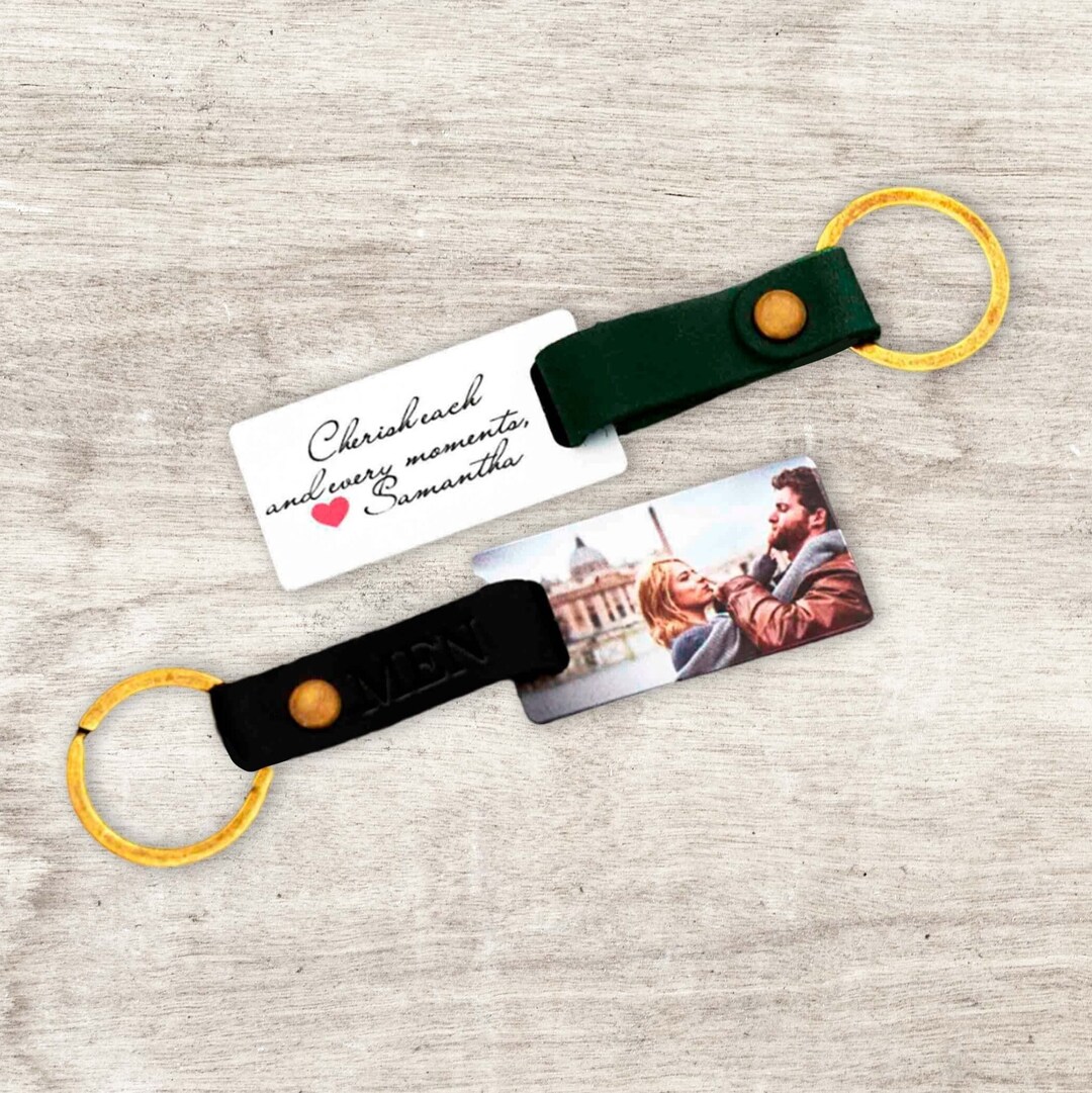 Custom Photo Keychain for Men, Photo Keychain, Picture Key Chain for ...