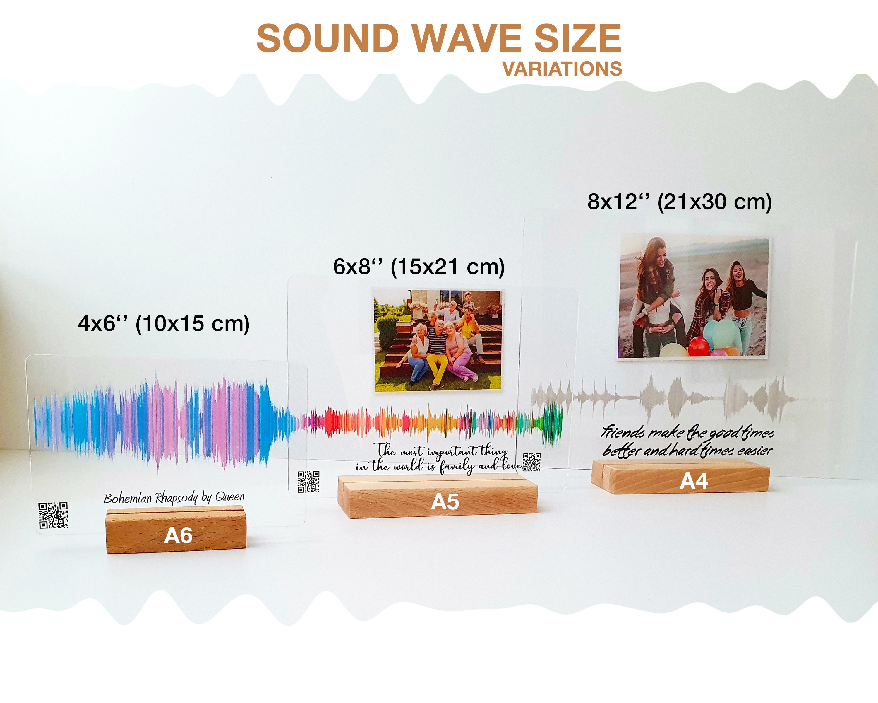 Soundwave Art QR Code and Photo, Soundwave Art Print, Family Gift ...