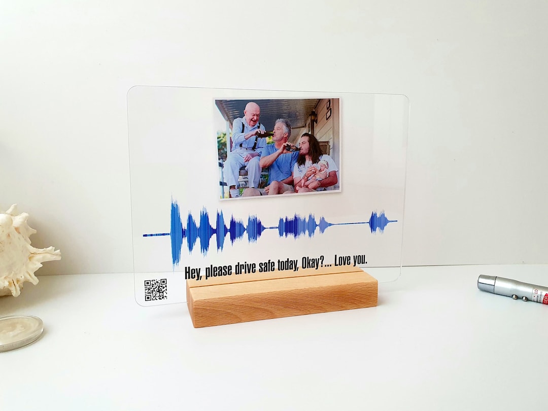 Voice Recording Gift, Gifts for Dad From Daughter, Custom Soundwave Art ...